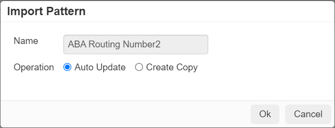 Importing predefined DLP patterns